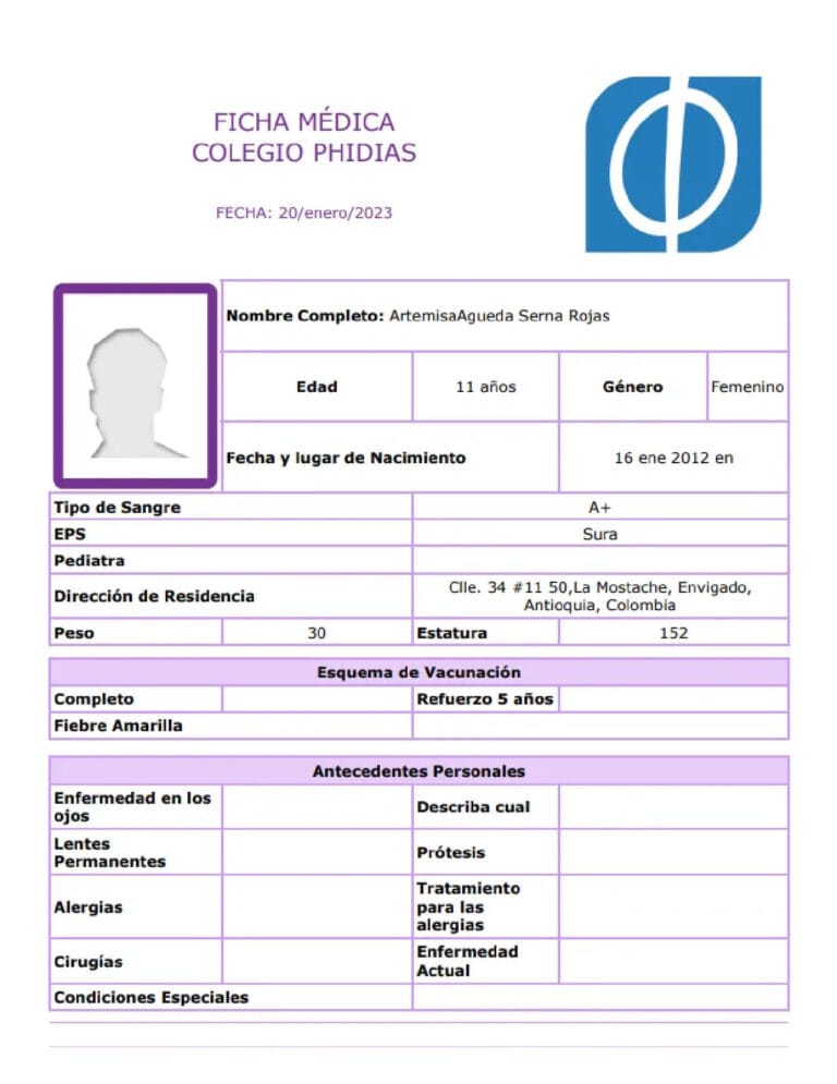 Ficha Médica [Formato, Apartados y Ejemplos]